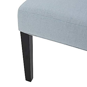 Christopher Knight Home Irene Contemporary Tufted Fabric Dining Chairs (Set of 4), Light Sky, Espresso