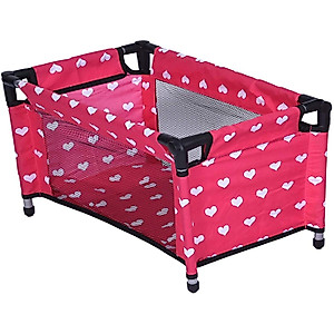 The New York Doll Collection Dolls Mega Play Set with Dolls High Chair, 3-1 Doll Bouncer and Pack N Play Pink for 18-inch Dolls