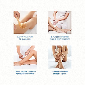 ForPro Professional Collection Non-Woven Epilating Strips, White, Tear-Resistant, Pre-Cut Strips for Hair Removal, 3” W x 9” L, 100-Count