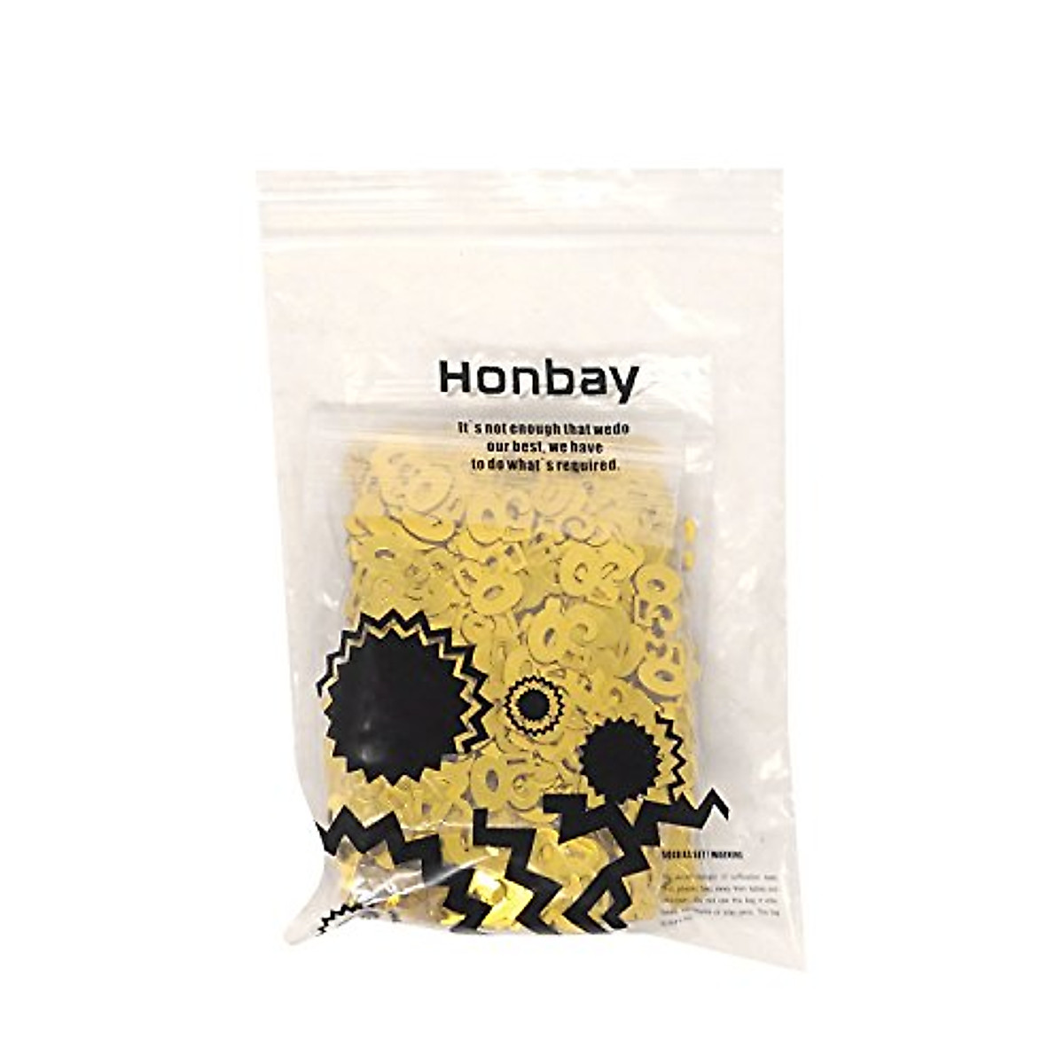 Honbay 2100 Pieces 1.6Oz Double Sided Sparkly Number 50 Confetti for 50th Birthday, 50th Class Reunion, 50th Wedding Anniversary,etc (Gold)