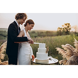 ROXBURGH Wedding Cake Knife and Server Set, Engraved Mr and Mrs Silver Forks Cake Cutting Set Pie Dessert Servers for Wedding Anniversary Bridal Shower Engagement