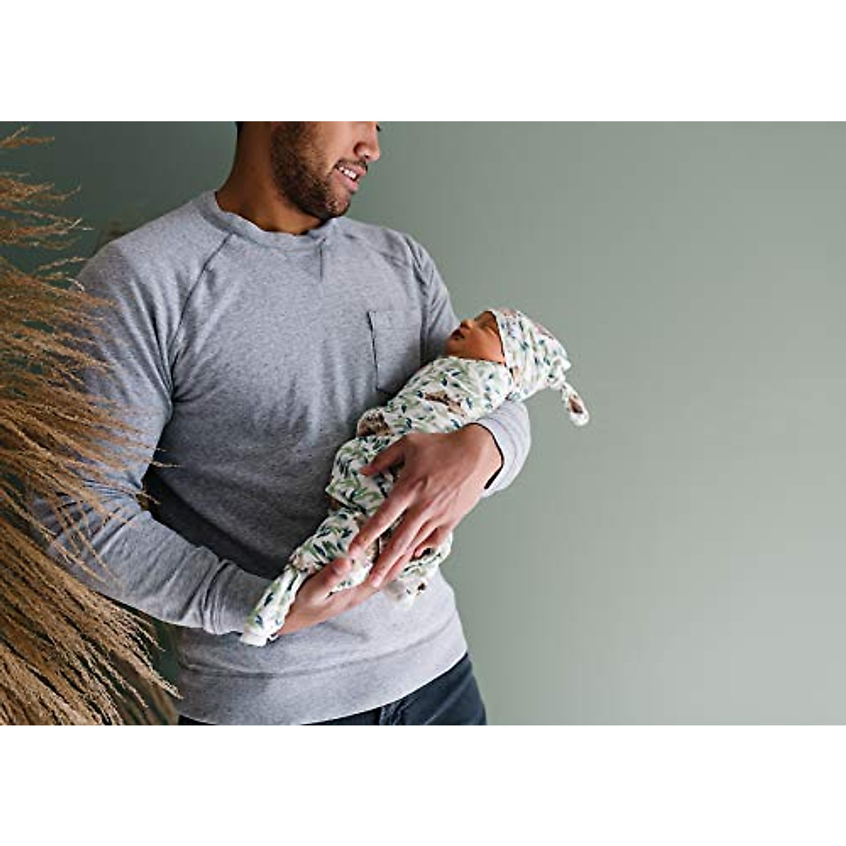 Copper Pearl Large Premium Knit Baby Swaddle Receiving Blanket Bear