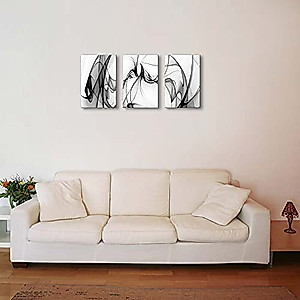 Black and White Abstract Line Art Canvas Print Painting Modern Wall Decor Artwork