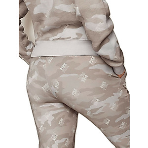 Victoria's Secret Pink Active Ultimate High Waist Jogger Grey Logo Camo Size Medium New