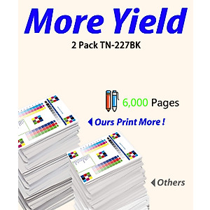 2-Pack ColorPrint Compatible Toner Cartridge Replacement for TN227 TN-227BK TN227BK High Yield Work with HL-L3210CW L3230CDW L3710CDW L3270CDW DPC-L3550CDW MFC-L3710CW L3750CDW L3770CDW (Black)