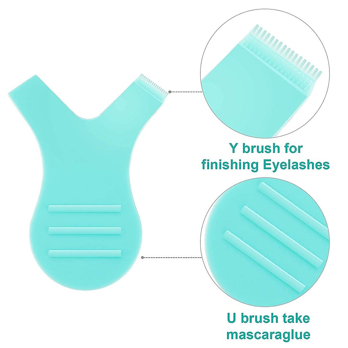 Libeauty Lash Lift Pads, DIY Eyelash Lifting Lash Perm Rods, Y Brush Tool, 10 Pcs/5sizes Lash Perming Shield Pads with Brush, Reusable Soft Silicone Curler Shields (Green)