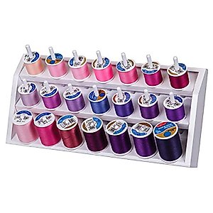 ArtBin 6820AG Thread Storage Tray, Sewing & Craft Organizer Unit, Holds Up to 21 Spools of Thread, White