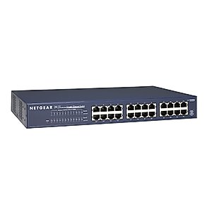 JGS524NA NETGEAR ProSafe JGS524 24-Port 10/100/1000Base-T Rackmountable gigabit Switch (Retail)