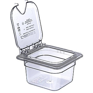 Carlisle FoodService Products Plastic Food Pan 1/6 Size 4 Inches Deep Clear