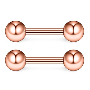 Ruifan 6Pairs 18G 1/4" Mix Color Stainless Steel Polished 3mm Ball Barbell helix Cartilage Tragus Ear Lobe Stud Earring For Men Women