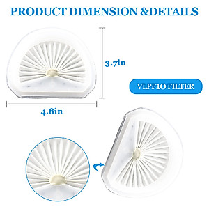 Improvedhand VLPF10 Filter Replacement Compatible with Black and Decker Dustbuster Hand Vacuum Replace Model # HLVA315J HLVA320J00 N575266 (4 Pack)