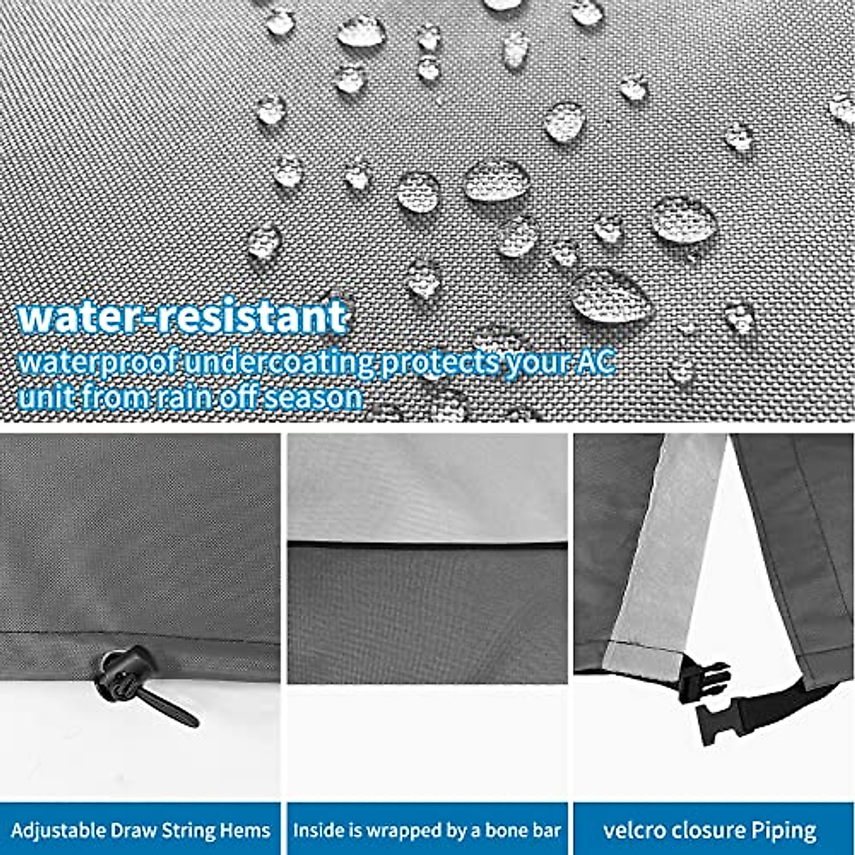 Liamoy Air Conditioner Cover for Outside Units - AC Cover Waterproof and Durable, Square Fits 38 x 38 x 40 Inches