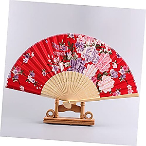 MUSISALY 2pcs fans handheld mini fan hand held fan folding fan mini handheld fan hand fans for women fan mini handheld fans mini hand fan floral fan Japanese-style Miss flowers