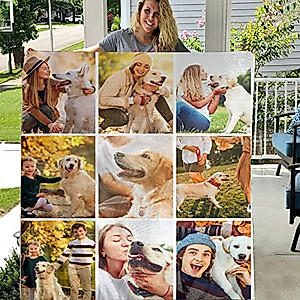 Custom Blanket with Photos Picture Text, 60x50 Inch Personalized Throw Blankets Picture Design for Lover Adults Family Friend Pet Custom Blankets with Photos Valentines Day Gifts Birthday Wedding