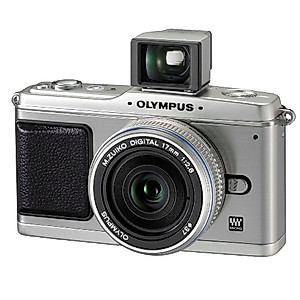 Olympus PEN E-P1 12.3 MP Micro Four Thirds Interchangeable Lens Digital Camera with 17mm f/2.8 Lens and Viewfinder (Silver)