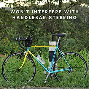 Vincita Bike Water Bottle Holder Insulated Stem Bag Handlebar Attachment Cup Holder Food Snack Storage for Mountain Bike, Bicycles & Bikes Pushchair (Black)