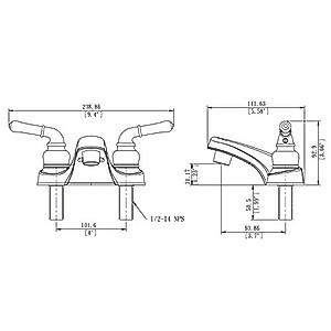 Pacific Bay Lynden Bathroom Sink Faucet - Metallic Plating Over Lightweight ABS Plastic (Brushed Satin Nickel)