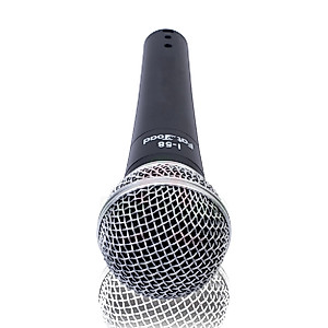 Fat Toad Vocal Microphones with XLR Mic Cables & Clips (2 Pack) Cardioid Dynamic Handheld for Home Studio Recording Package, Live Stage Singing, Adult DJ Karaoke | Pro Audio Mic Cords, 3-Pin Wire