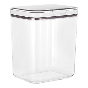 Tideme Rice Containers, Large Flour Storage Container, 5.5 L Rice Storage Container Box with Automatic Flip-Up Lid, 8.1×6.5×9.6 Inch