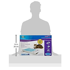 PetSafe ScoopFree Crystal Litter Tray Refills, Premium Blue Crystals, 3-Pack, Disposable Tray, Includes Leak Protection & Low Tracking Litter, Absorbs Odors On Contact