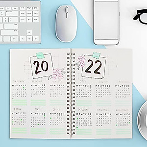 UNMOONY A5 Dotted Spiral Notebook, 6 Pack 120 Pages, Dot Grid Journal with 120 GSM Thick Dotted Bullet Paper, 6 Macaron Transparent Colors Hardcover, for Bullet Journaling 5.7"x 8.5"