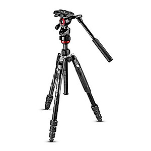 Manfrotto Travel Befree Live Aluminium Tripod Twist, Video Head, Black, Compact (MVKBFRT-LIVEUS)