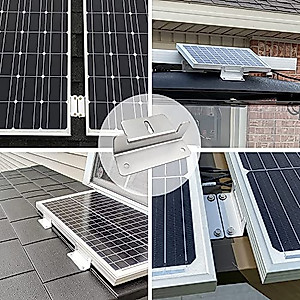 Solar Panel Mounting Brackets, Roof Panels Z Bracket Kit with Nuts Bolts, rv Solar Panel mounting Brackets for Solar Panel, Supporting for RV, Camper,Boats,Cabins,Off Grid (16 Units Brackets)