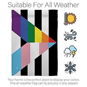 Americana Home & Garden Gay Trans Straight Ally Garden Flag Support Pride Rainbow Love LGBT Bisexual Pansexual Transgender House Decoration Banner Small Yard Gift Double-Sided, Made in USA