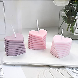 Amikadom #0oG90k Love Rotary Superposition Candle Silicone Dislocation Decoration DIY Korean Handmade Creative Cake Decoration