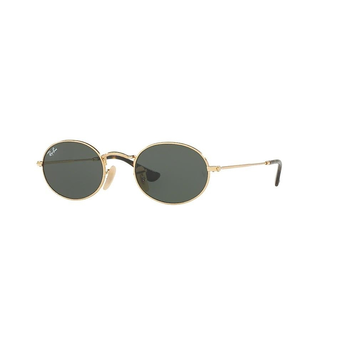 Ray-Ban RB3547N OVAL 001 51M Gold/Green Sunglasses For Men For Women + BUNDLE with Designer iWear Eyewear Kit
