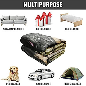 TSlook Blankets Funny Pug Dog Comfy Funny Bed Blanket 60" x 80"