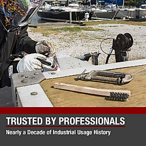 Lincoln Electric Stainless Steel Wire Brush - 2 x 9 Bristle Rows - 8.75" Length - Curved Handle - K3180-1