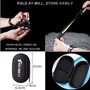 akerrelc 2 Rechargeable Headlamps, High Lumens, 1200mah Battery Up to 12 Hours Runtime, 10 Clips and 2 Cases, Waterproof Camping Gear for Hiking, Fishing, Cycling(Black)