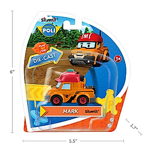 Robocar Poli, Mark DIE-CAST Metal Toy Cars, Mountain Pickup Truck Toys, Diecast Vehicle Truck Toy Party Birthday Gifts Toys for Toddlers Age 1-5 Boys Girls