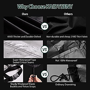 KAIDYSENY Patio Furniture Cover - 74"Lx47"Wx28"H Rectangle Outdoor Dining Set Cover for Outside Table and Chairs, Durable 600D Oxford Sectional Sofa Set Covers Waterproof, Anti-UV, Anti-Fading