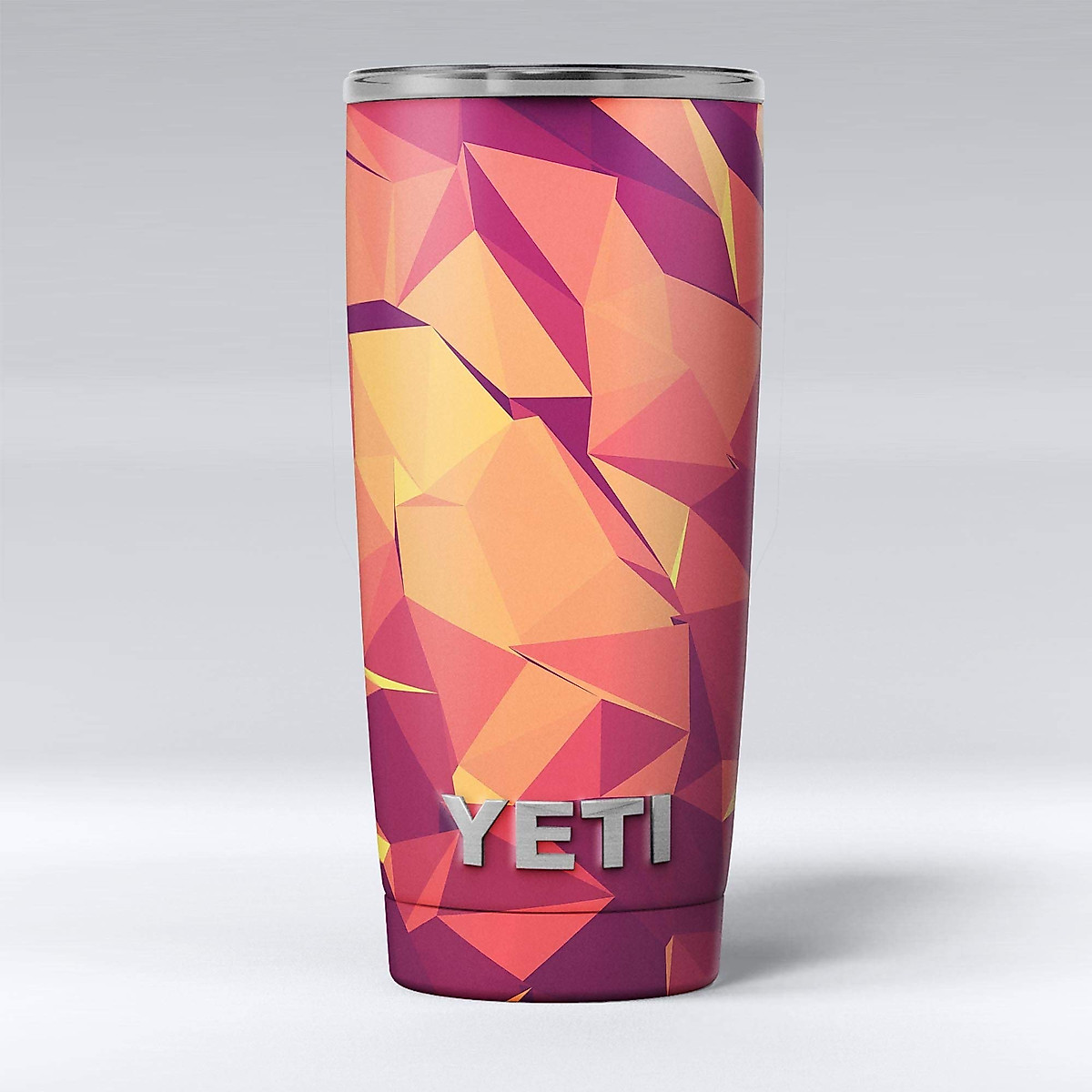 Design Skinz Neon Pink and Orange Geometric Shapes - Skin Decal Vinyl Wrap Kit Compatible with The Yeti Rambler Cooler Tumbler Cups