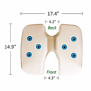 MedGear A-0273A DURA Hygienic Cutout Shower Chair with Back and Arm Rests Including Free Clip-on Shower Head Holder