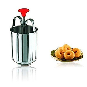Stainless Steel Medu Wada Vada Doughnut Maker Dispenser Donut And Meduvada Maker for Perfectly Shaped And Crispy Wada Maker
