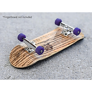 Teak Tuning Apex 61D Urethane Fingerboard Wheels - New Street Shape, 7.7mm Diameter - Ultra Spin Bearings - Made in The USA - Grape Colorway