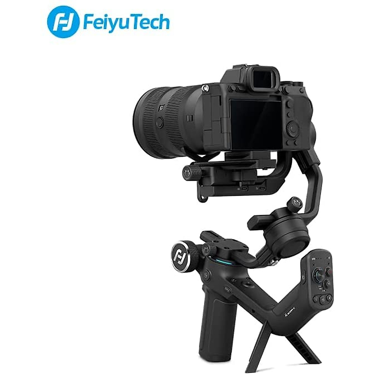 FeiyuTech SCORP-C Camera Stabilizer Gimbal for DSLR and Mirrorless Camera, Camera Handheld Gimbal 3-Axis, 5.5lbs Payload, for Sony α7Ⅳ A6300/A6400 A7S3 a9/a7 for Canon 5D3/80D for Nikon D7500/Z5/Z6 II