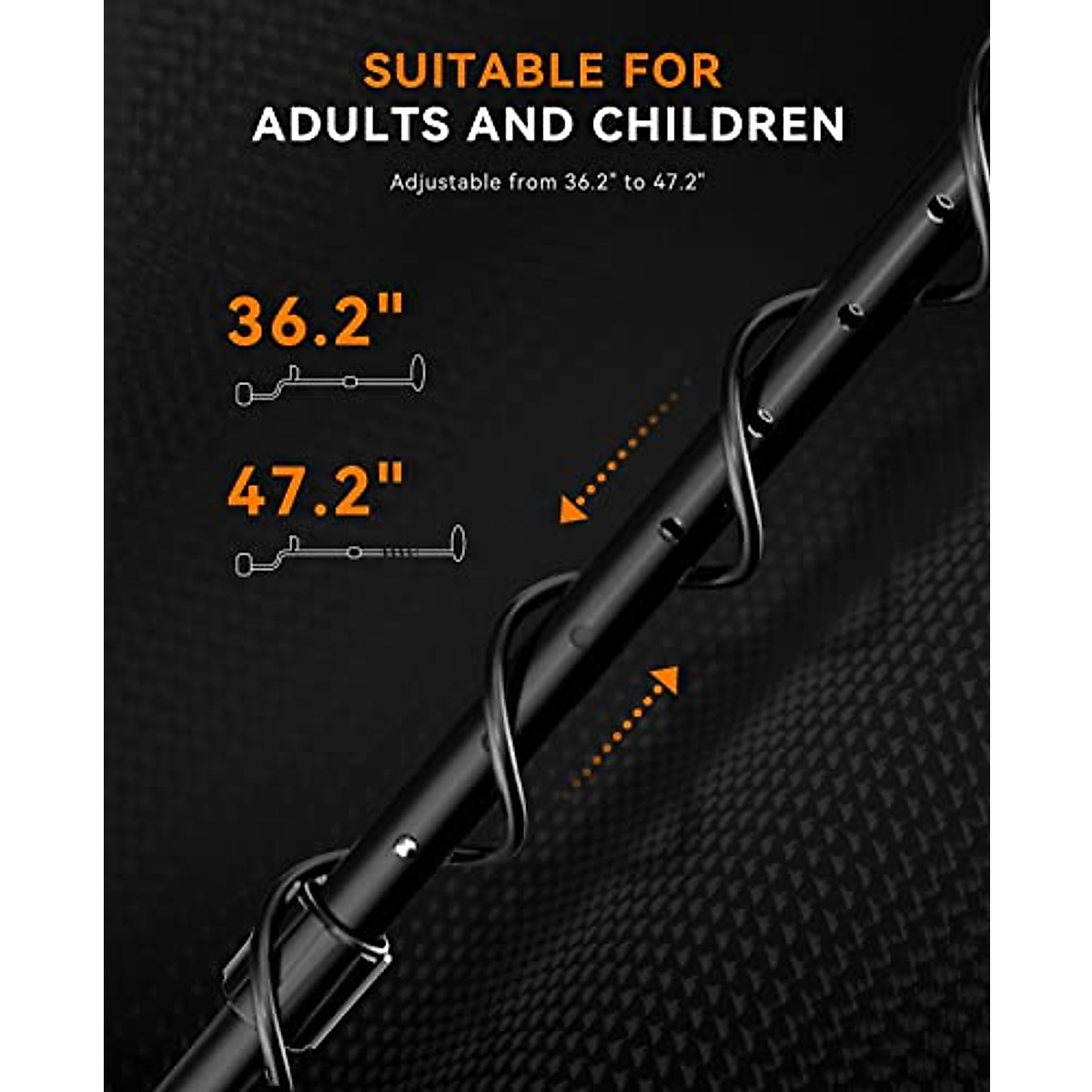 SUNPOW Metal Detector, IP68 Waterproof Coil, Identify 9 Types of Metals, High Accuracy, 10 Inch Detection Depth, 5 Modes, Strong Anti-Interference, Suitable for Adults and Kids (OT-MD07)