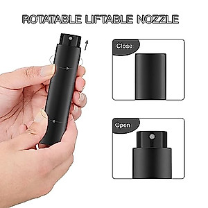Lusiyi 5ML Refillable Perfume Atomizer Bottle for Travel, Portable Cologne Atomizer, Pocket Perfume Spray (Matte Black)