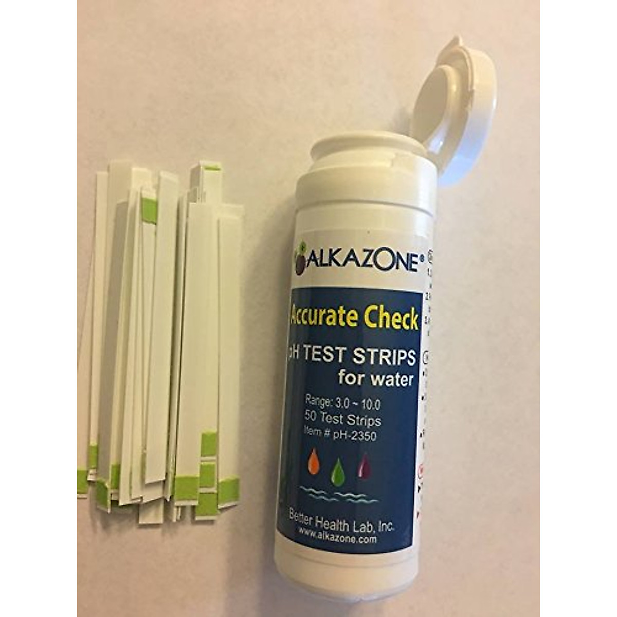 Alkaline Water Drops with Ph Test Strips Bundle - Alkazone Antioxidant Alkaline Mineral Drops Make Your Own Alkaline Water Raise Ph | Includes 50 Ph Test Strips for Water to Test Alkalinity