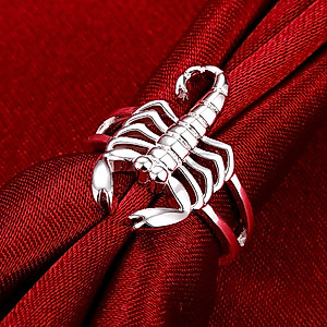 LZD Sterling Silver Plated Fashion Ring Women Scorpion B383 (8)