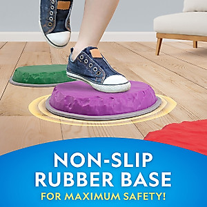 NATIONAL GEOGRAPHIC Stepping Stones for Kids – Durable Non-Slip Stones Encourage Toddler Balance & Gross Motor Skills, Indoor & Outdoor Toys, Obstacle Course, Gifts for Toddlers (Amazon Exclusive)