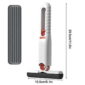 Desktop Cleaning Mini Mop,Automatic Squeeze Mops for Floor Cleaning - Smart Wet Dry Vacuum Cleaners, Floor Cleaner Mop Cordless Vacuum for Bathroom Sink