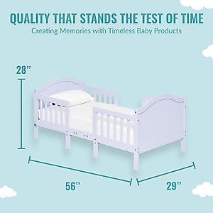 Dream On Me Portland 3 In 1 Convertible Toddler Bed in Lavender Ice, Greenguard Gold Certified