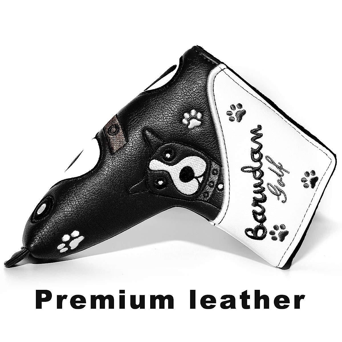 barudan golf Lovely Dog Cartoon Putter Cover Headcover Blade Putters Head Cover with Magnet Magnetic Closure Leather for Scotty Cameron Odyssey Ping Taylor Made Brown Cute Animal