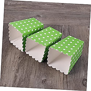 SAFIGLE 48 Pcs Popcorn Boxes Paper Snack Boxes Popcorn Holder Party Decoration Supplies Green European and American Container Popcorn Boxes Dot Design Snack Box Party Popcorn Cups