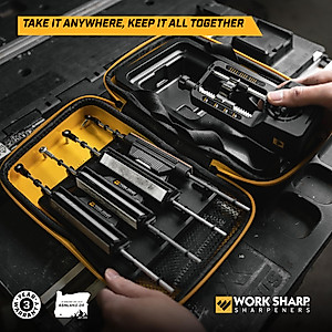 Work Sharp Precision Adjust Elite Knife Sharpener Including Additional Sharpening Stones and Carry Case